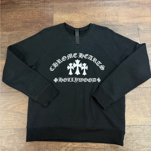 Chrome Hearts | Sweaters | Chrome Hearts Black Crewneck Sweater | Poshmark